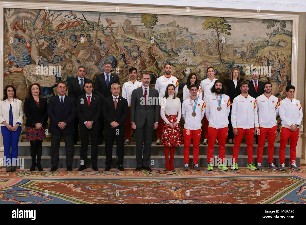 Madrid, Spain. 6th March, 2018. Spanish Kings Felipe VI and Letizia ...