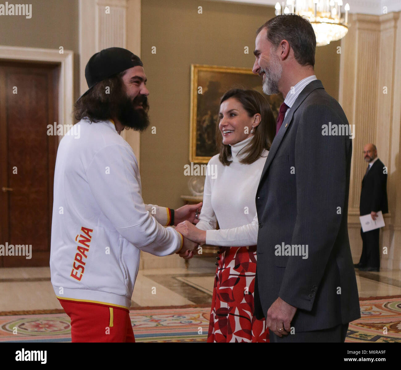 Madrid, Spain. 6th March, 2018. Spanish Kings Felipe VI and Letizia ...