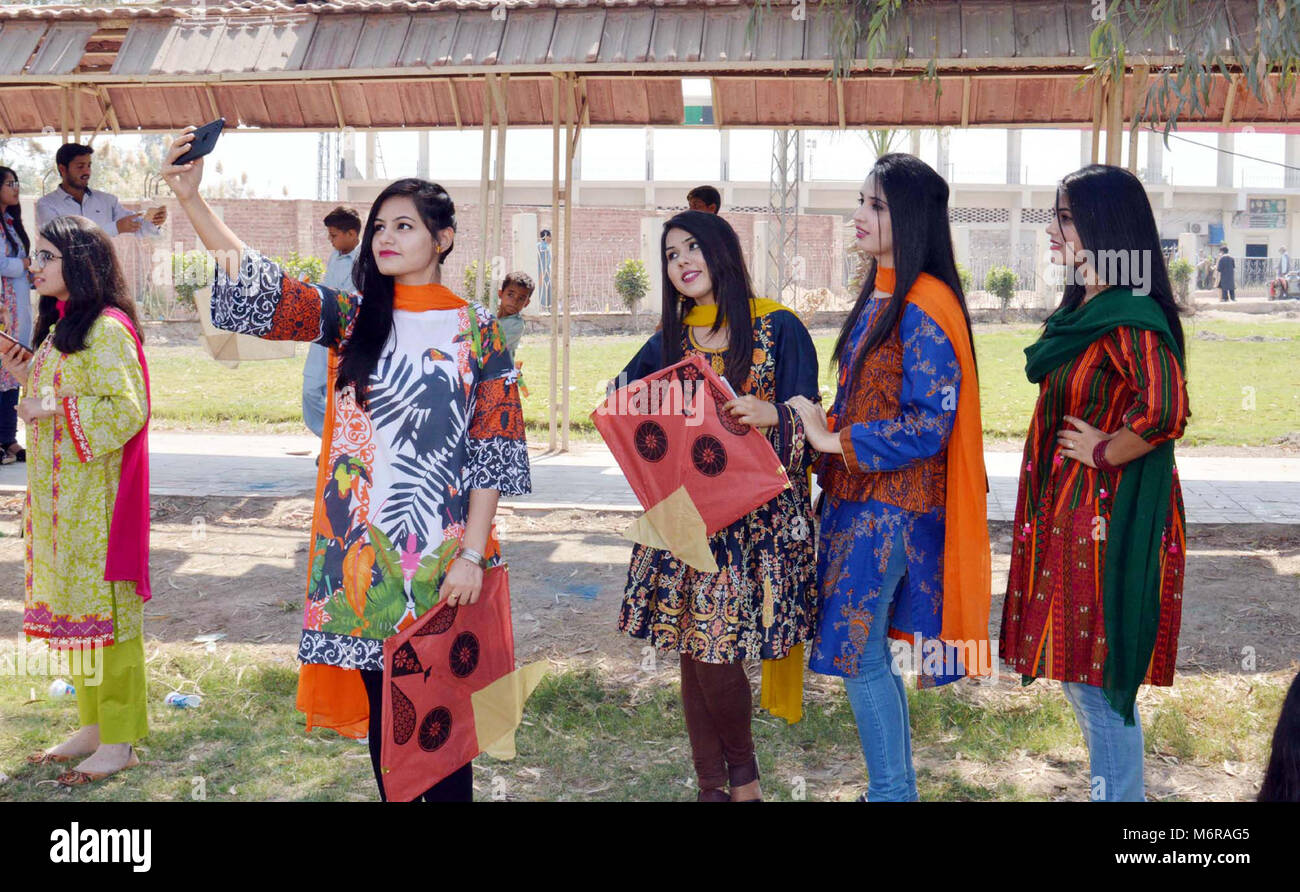 Students of Chandka Medical College are celebrating Basant Festival ...