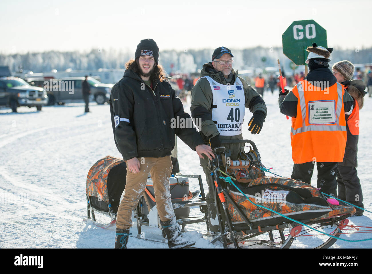 Willow, Alaska, USA. 4th Mar, 2018. Jeff King as he approaches the ...