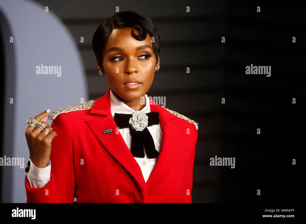 Janelle Monae attending the 2018 Vanity Fair Oscar Party hosted by ...