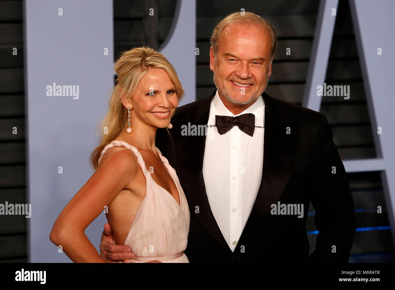 Kayte Walsh and Kelsey Grammer attending the 2018 Vanity Fair Oscar ...
