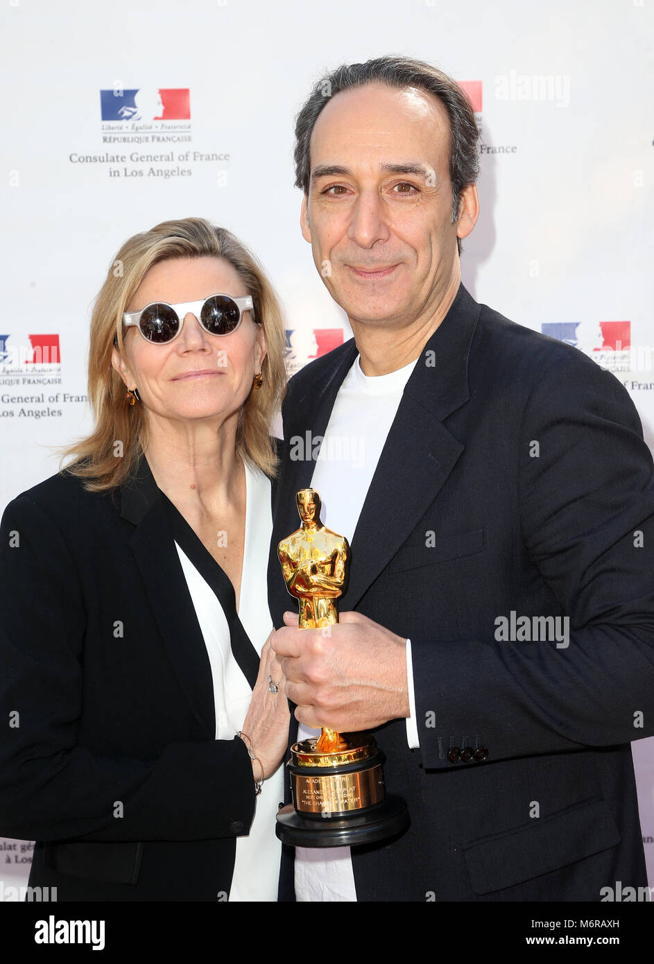 Beverly Hills, Ca. 5th Mar, 2018. Alexandre Desplat, Dominique ...