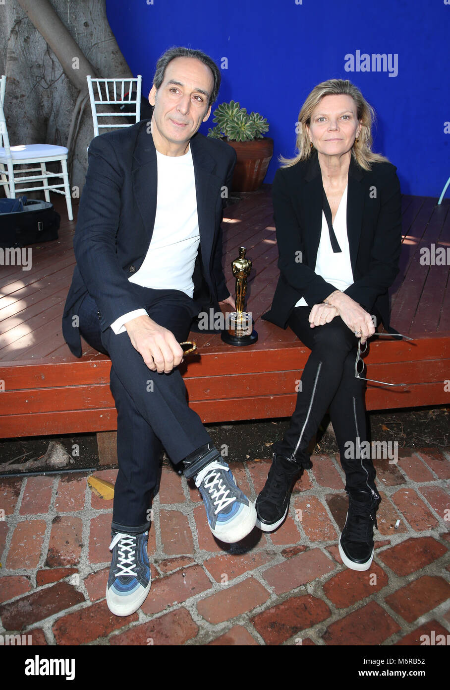Beverly Hills, Ca. 5th Mar, 2018. Alexandre Desplat, Dominique ...