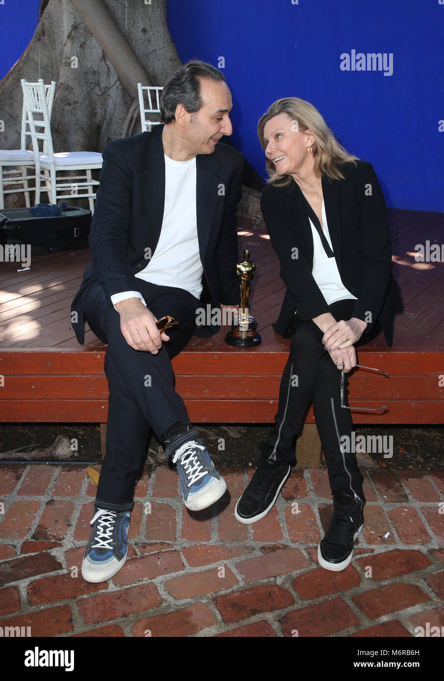Beverly Hills, Ca. 5th Mar, 2018. Alexandre Desplat, Dominique ...