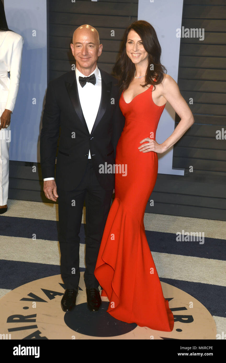 Beverly Hills, California. 4th Mar, 2018. Jeff Bezos and MacKenzie ...