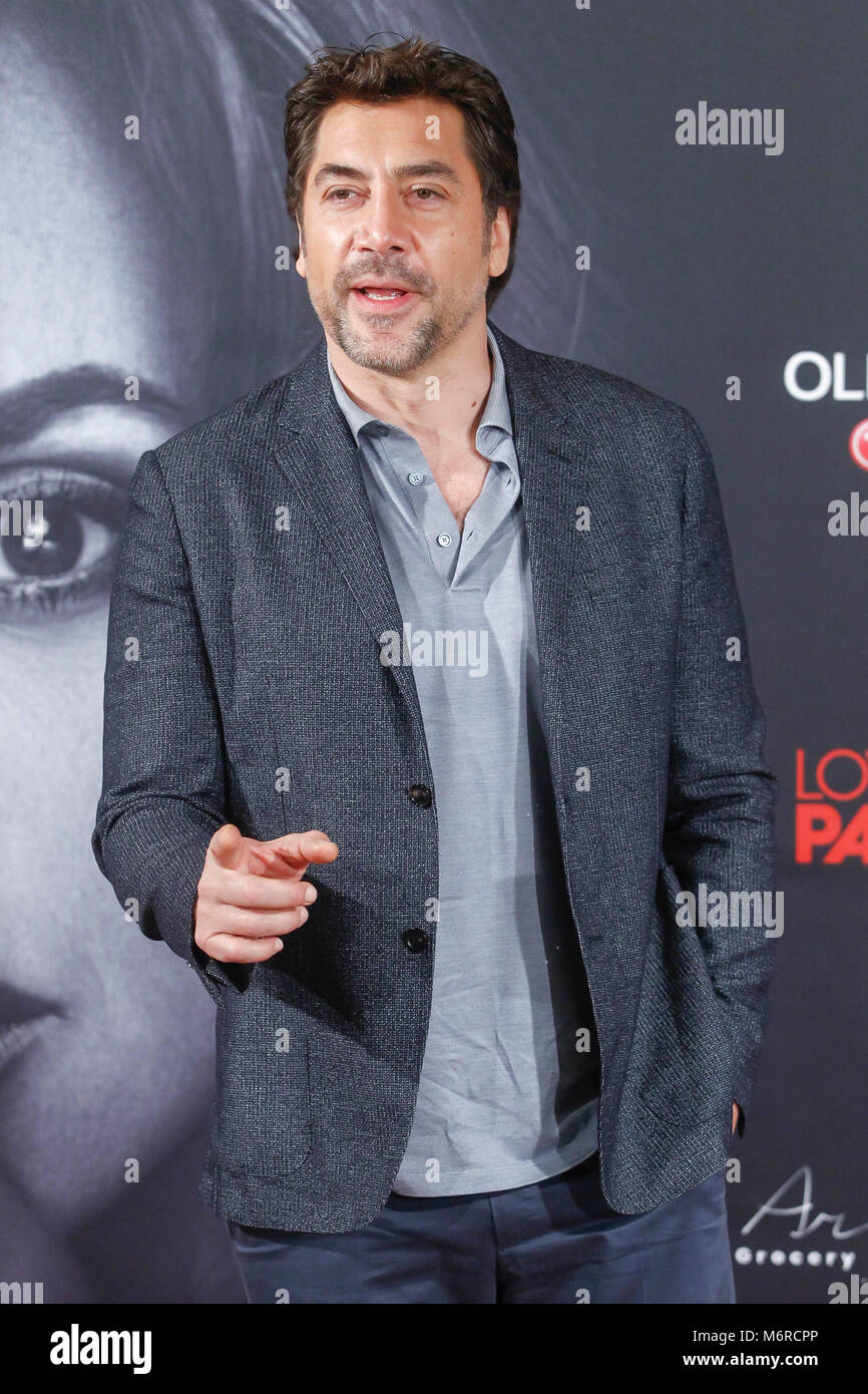 Madrid, Spain. 06th Mar, 2018. Javier Bardem at the Loving Pablo ...