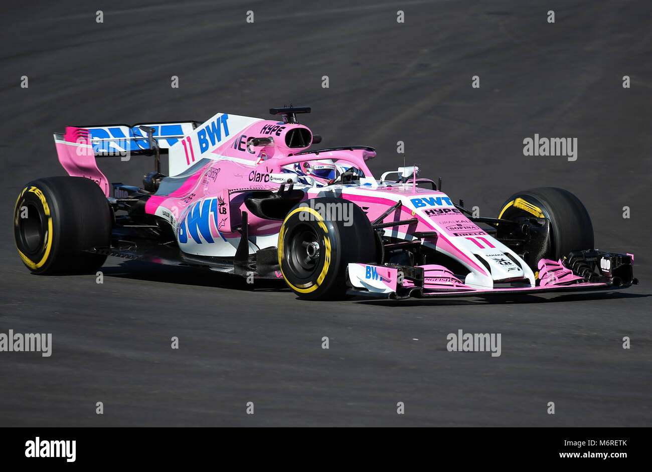 Barcelona, Spain. 06th Mar, 2018. the Force India of Sergio Perez ...