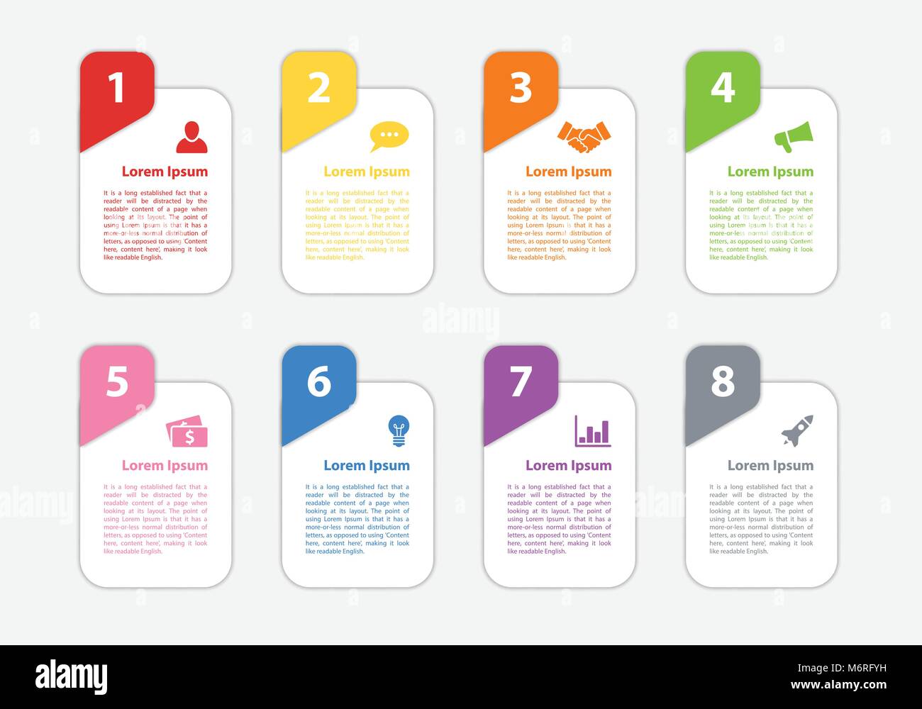 Infographic design business concept vector illustration with 8 steps or ...