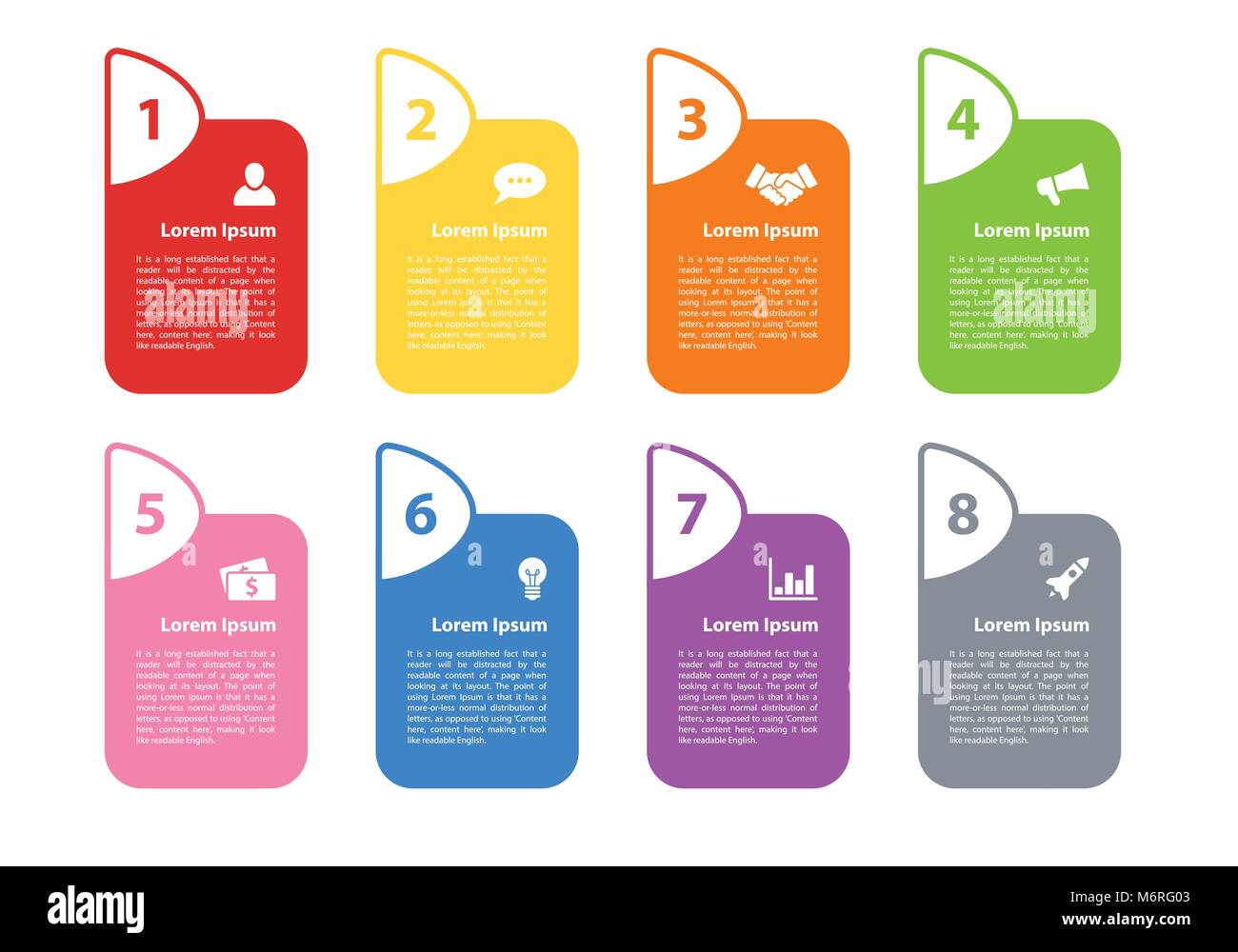 Infographic design business concept vector illustration with 8 steps or ...