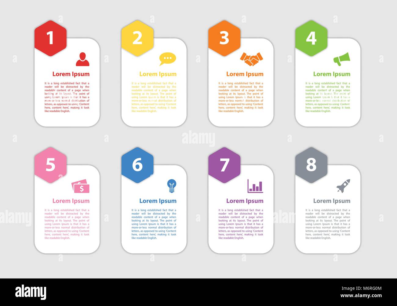 Infographic design business concept vector illustration with 8 steps or ...
