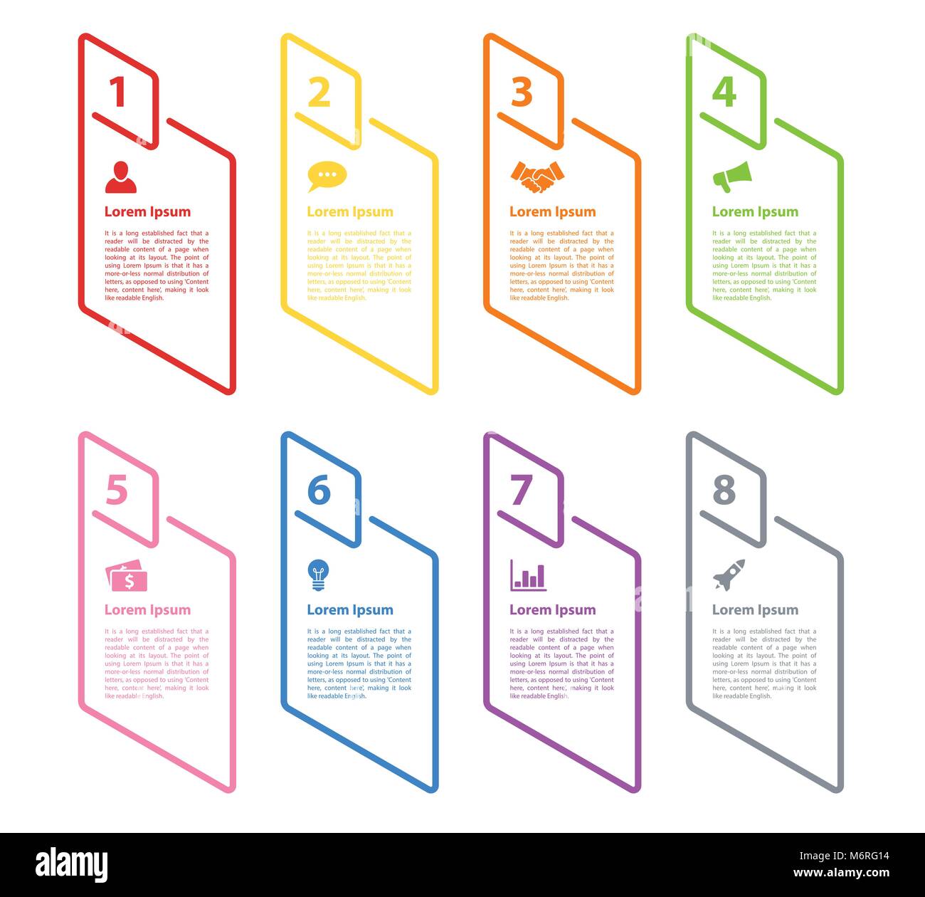 Infographic design business concept vector illustration with 8 steps or ...