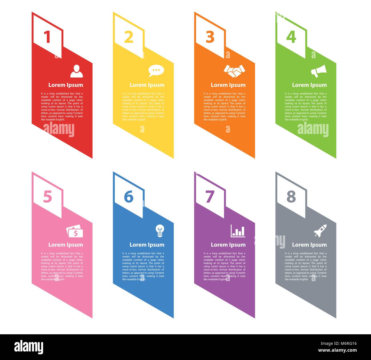 Infographic design business concept vector illustration with 8 steps or ...