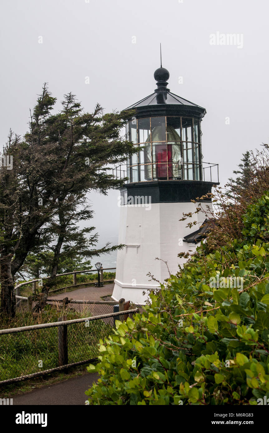 Tillamook, Oregon. The Cape Meares Lighthouse is the shortest ...