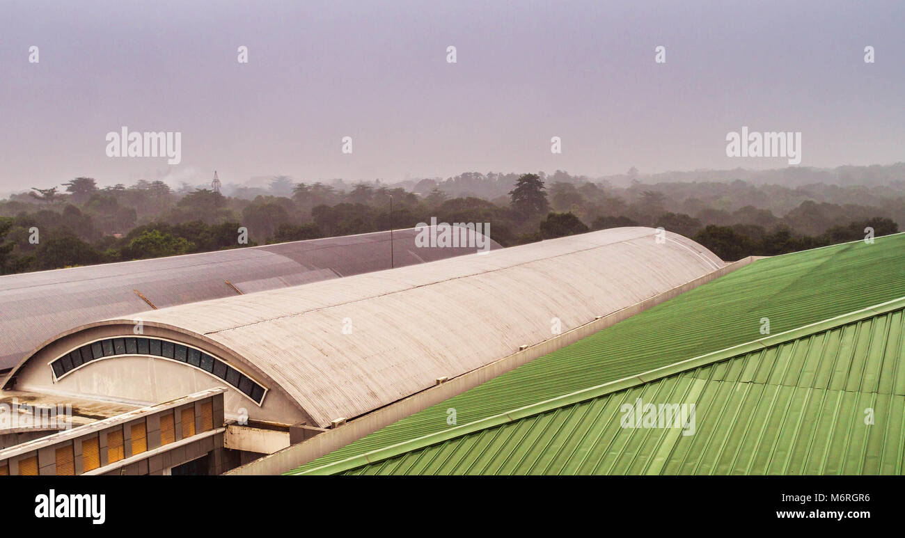 roof top of industrial building with different shapes Stock Photo - Alamy