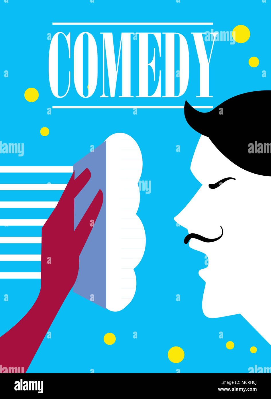 Comedy cinema poster of abstract movie. Poster for print design Stock ...