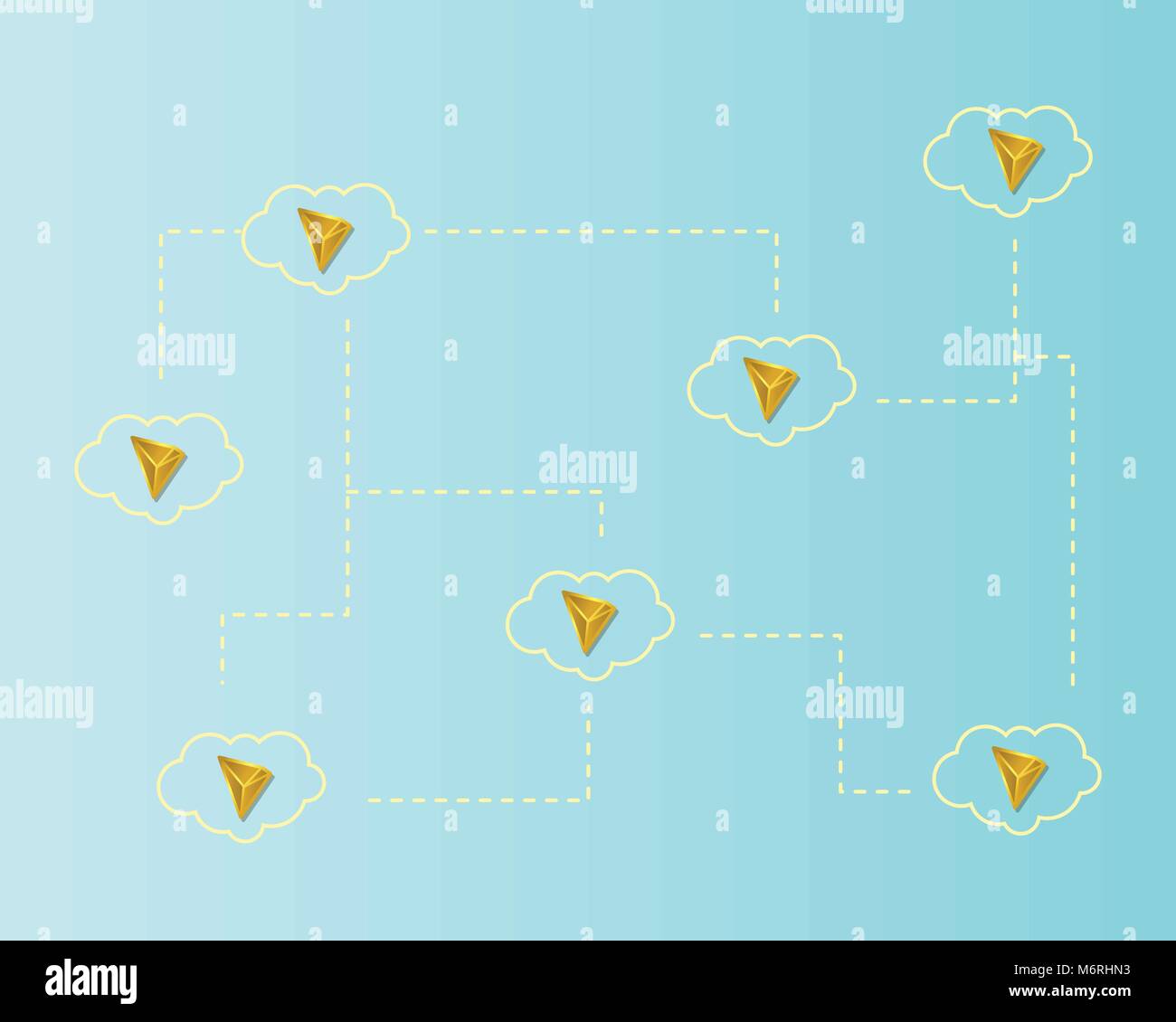 Cryptocurrency tron blockchain cloud conbackground Stock Vector Image & Art - Alamy