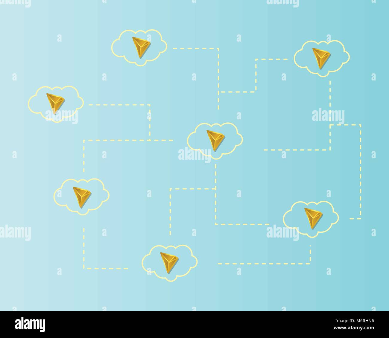 Cryptocurrency tron blockchain cloud conbackground Stock Vector Image & Art - Alamy