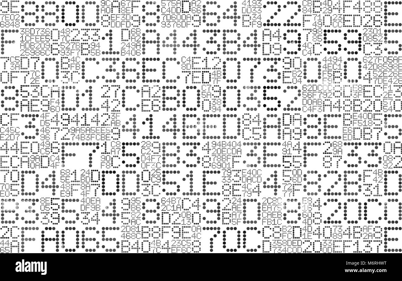 Vector Abstract Digital Background Machine Code Hexadecimal Code Random Digits And Letters 0705