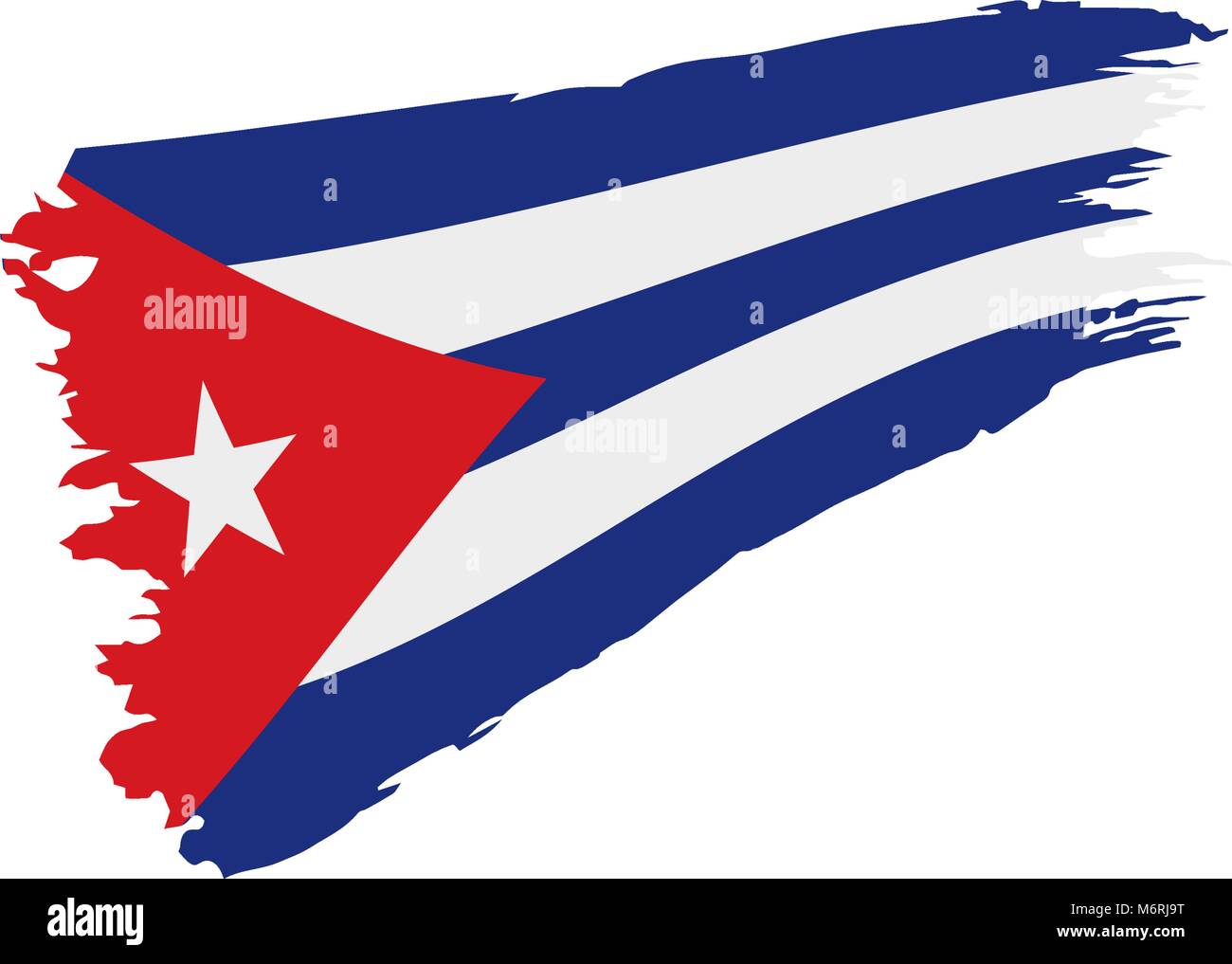 Cuba flag paint Cut Out Stock Images & Pictures - Alamy