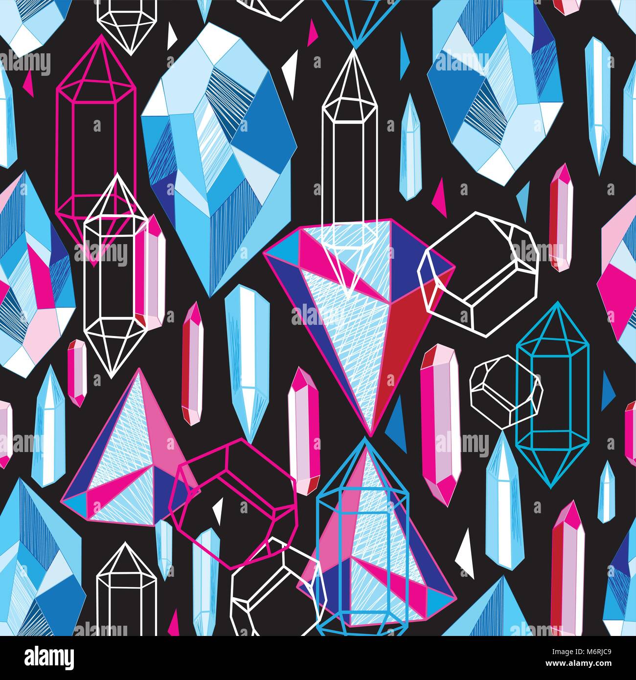Beautiful seamless pattern with colorful crystals Stock Vector Image ...