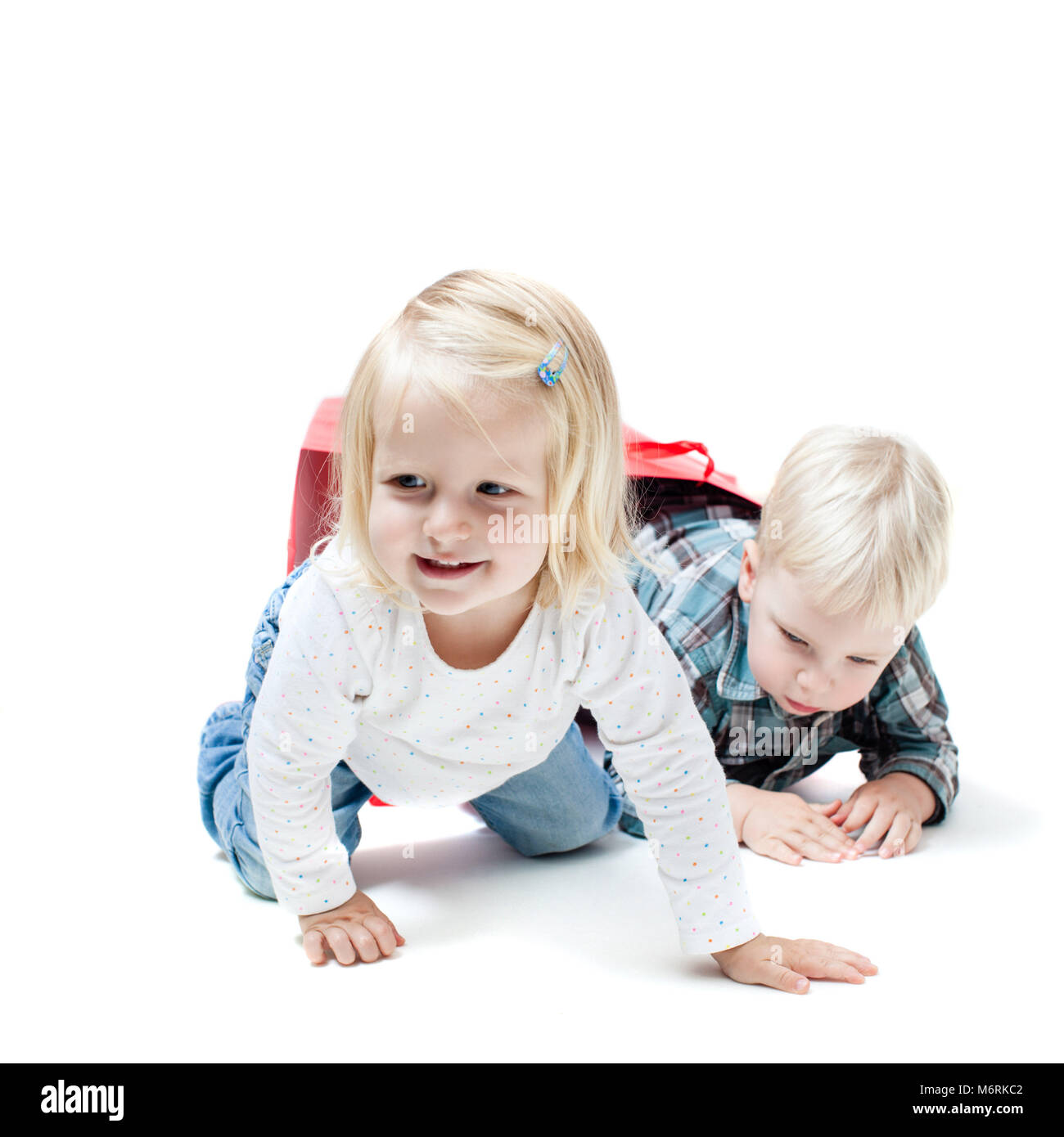 The boy inside packet Stock Photo - Alamy