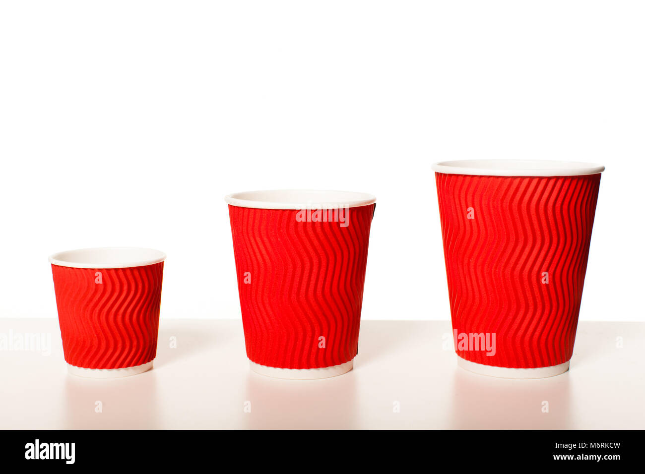 Set of paper cups Stock Photo - Alamy