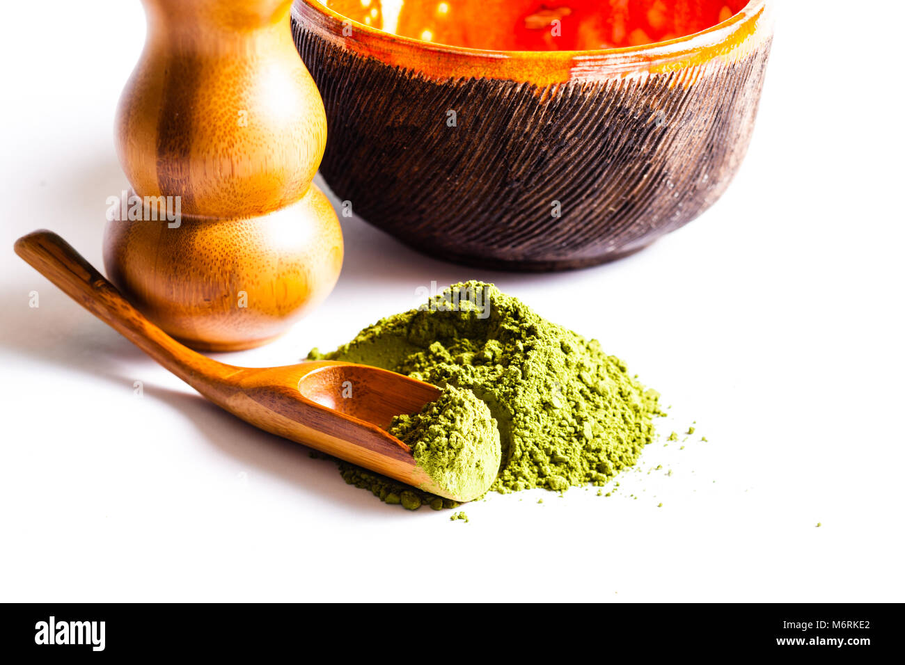 Matcha tea heap Stock Photo - Alamy