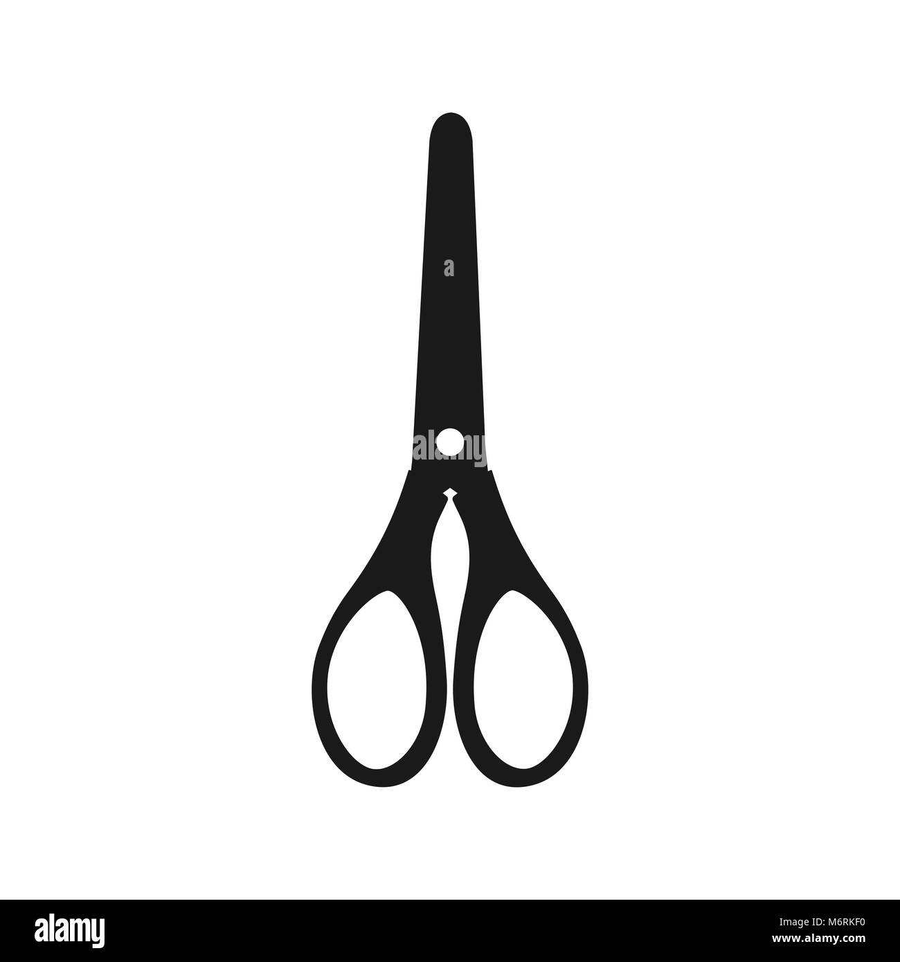 Silhouette of closed scissors. Vector illustration Stock Vector Image ...