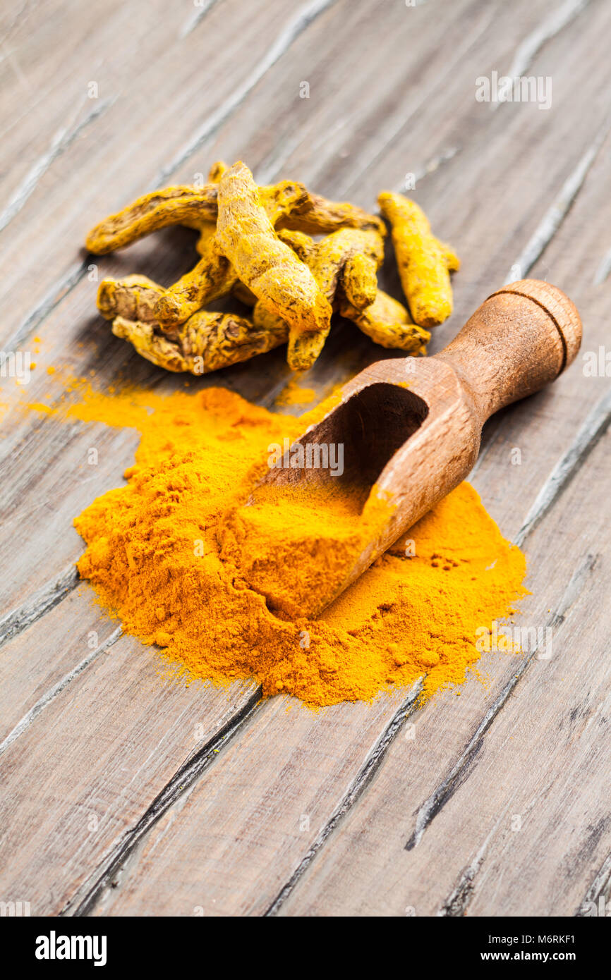 The turmeric powder Stock Photo - Alamy