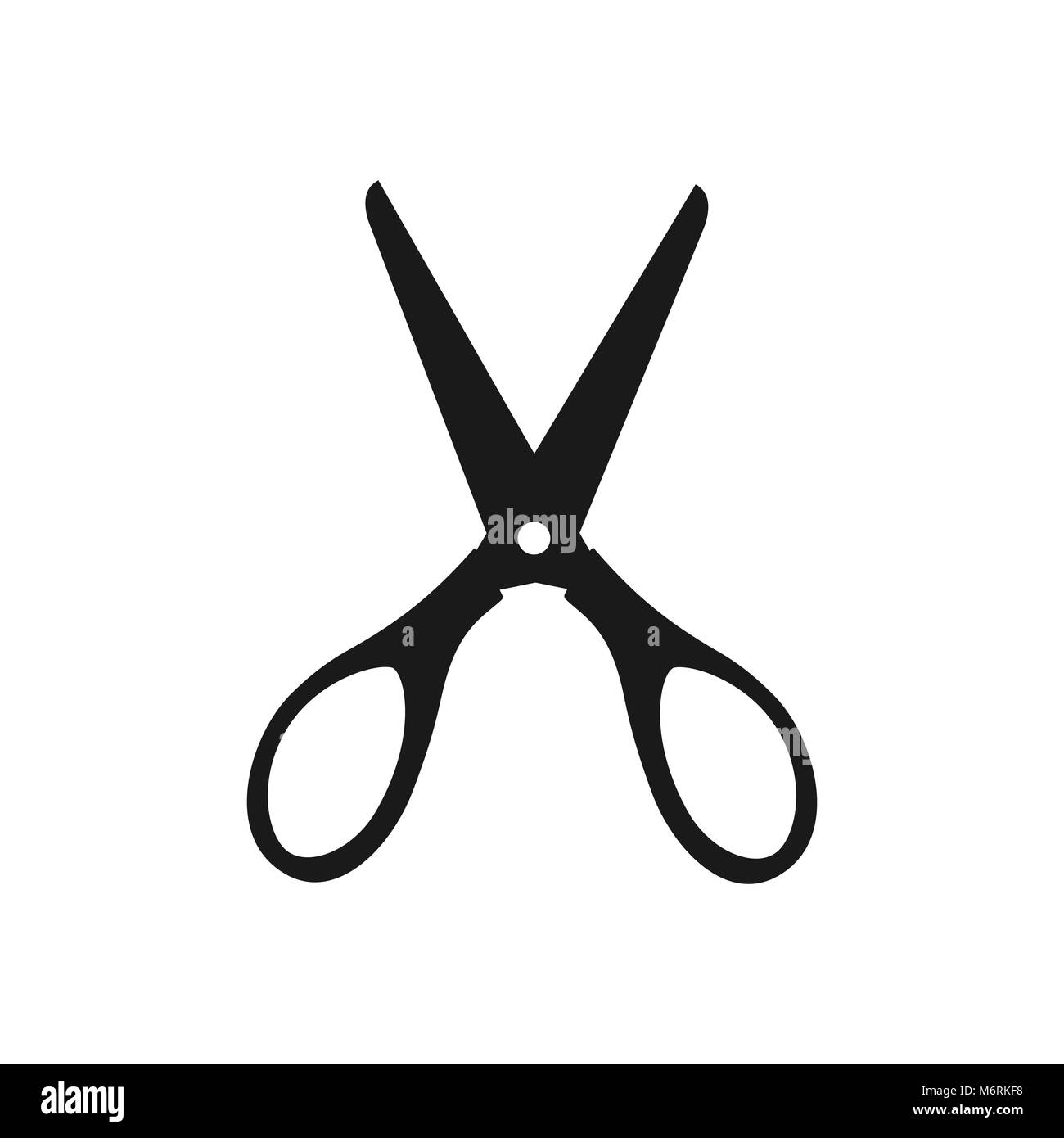 Silhouette of open scissors. Vector illustration Stock Vector Image ...