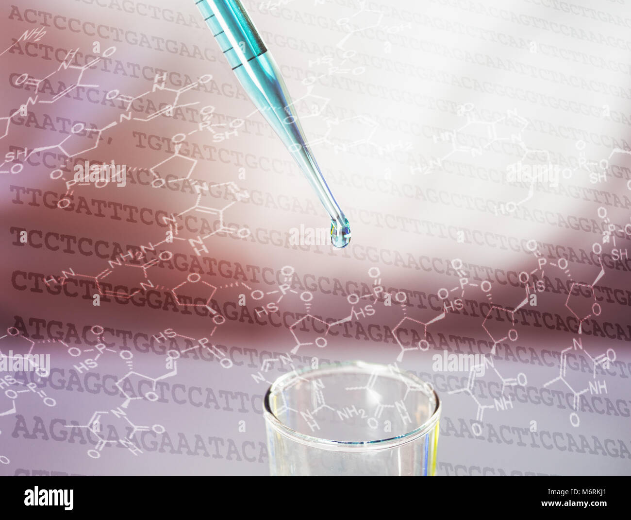Laboratory tube and pipette Stock Photo - Alamy