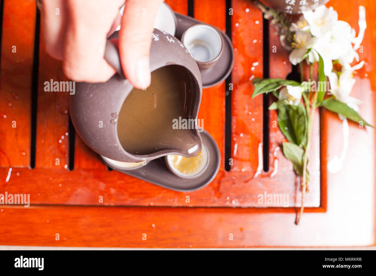 Chinese tea ceremony Stock Photo - Alamy