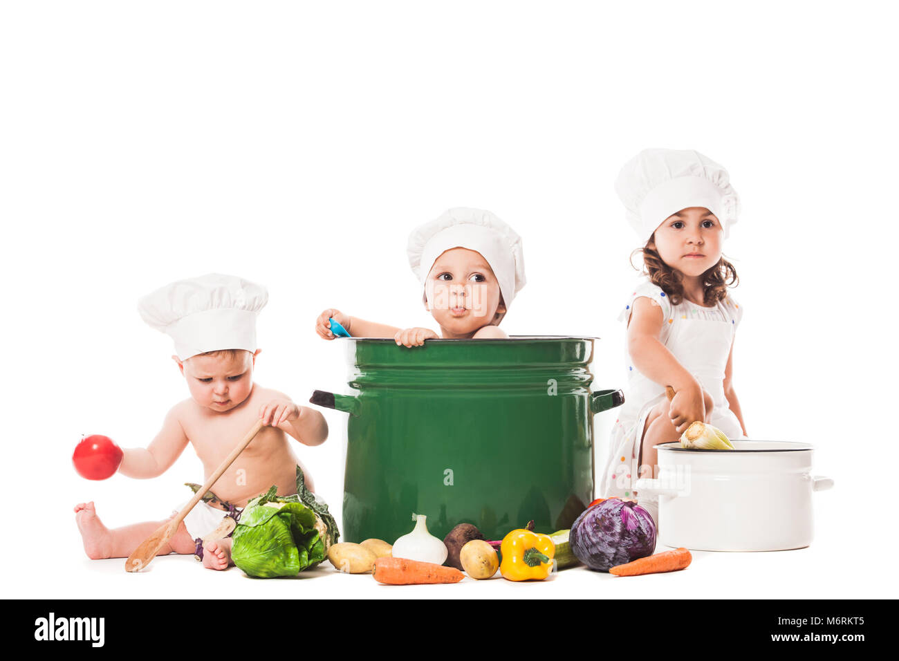 Little chefs cook Stock Photo - Alamy