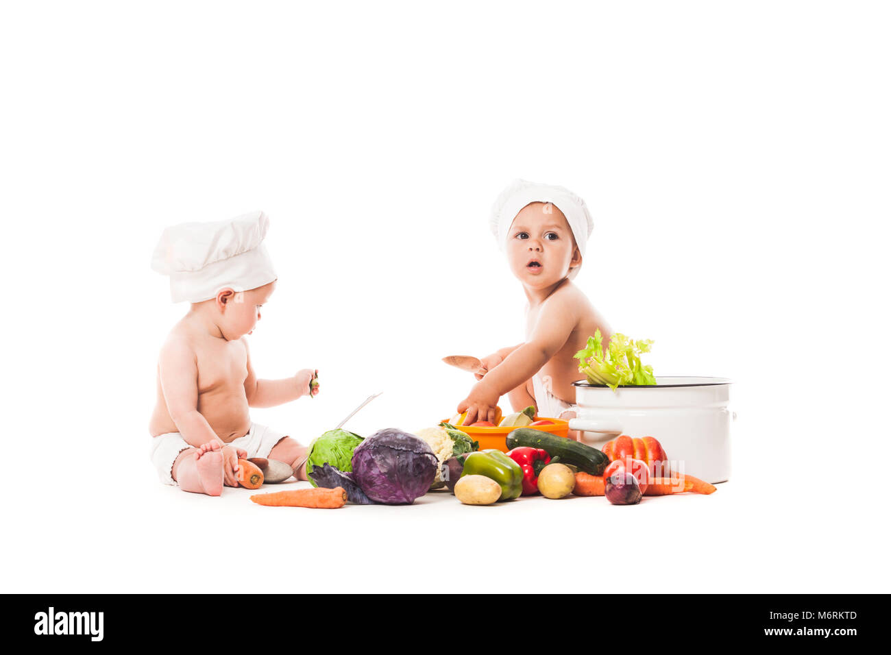 Little chefs cook Stock Photo - Alamy