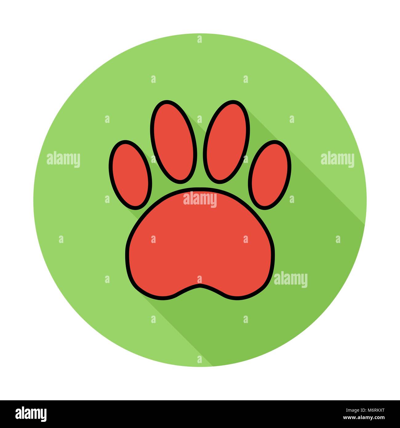 Paw flat icon Stock Vector Image & Art - Alamy