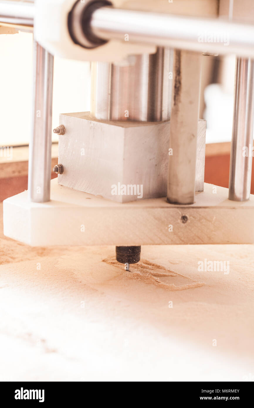 Machine working milling cutter wood Stock Photo - Alamy