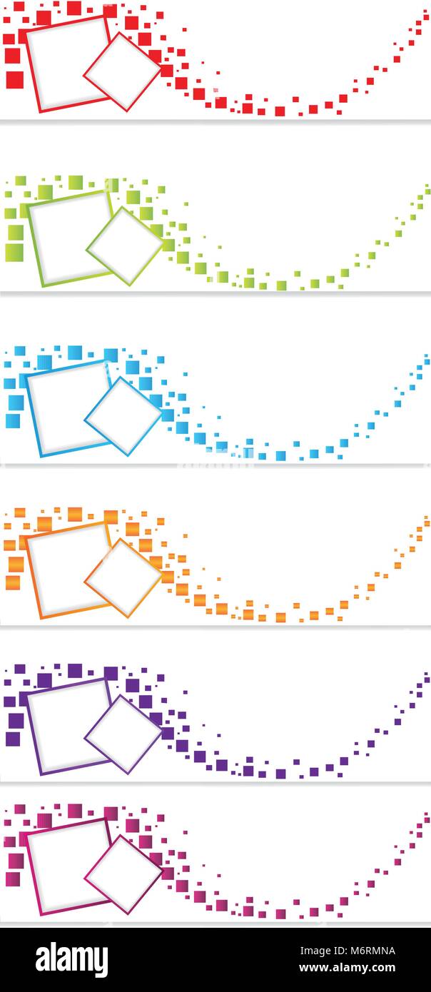 Colorful vector set of tree header design Stock Vector Image & Art - Alamy