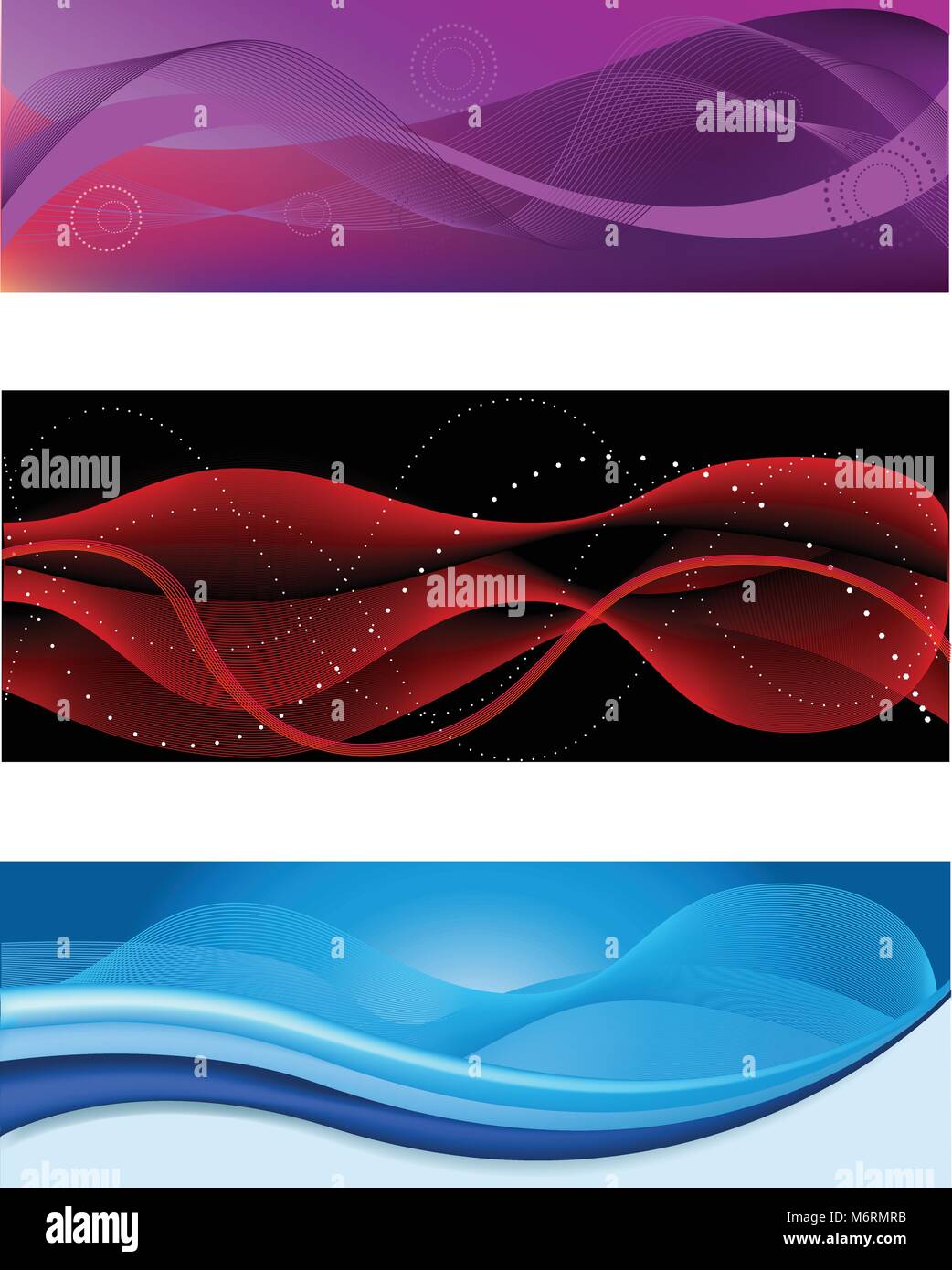 A set of web abstract headers of different colors Stock Vector Image ...