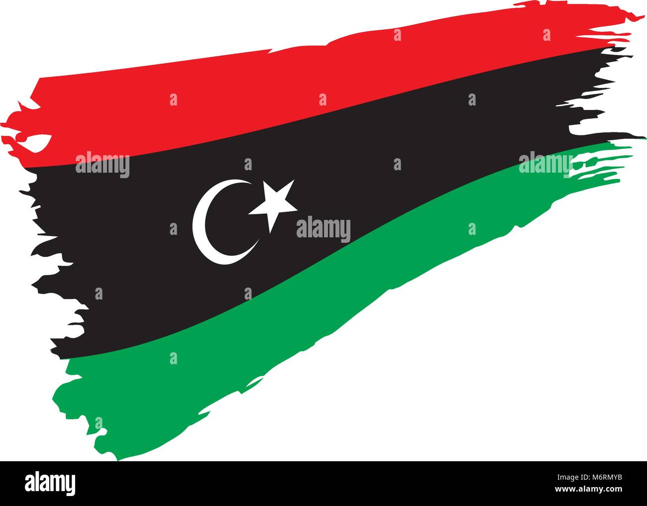 Libya flag, vector illustration Stock Vector Image & Art - Alamy