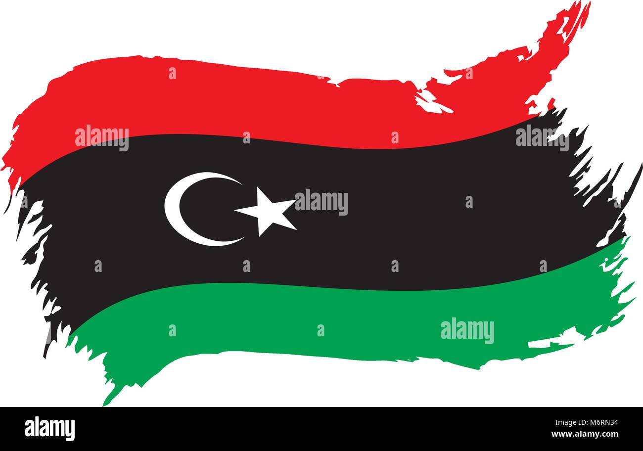 Libya flag, vector illustration Stock Vector Image & Art - Alamy
