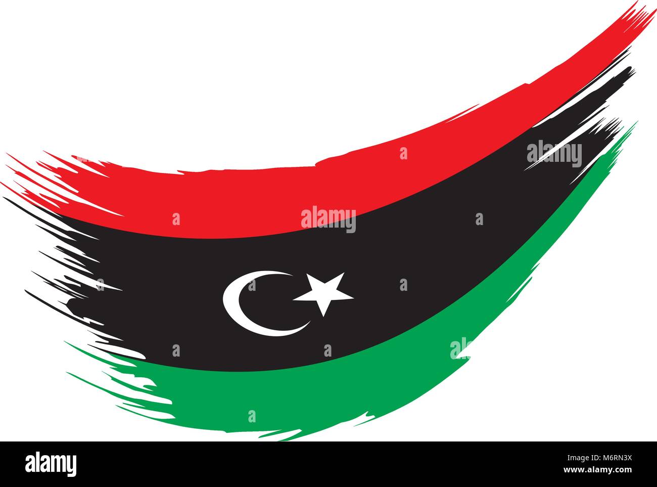 Libya flag, vector illustration Stock Vector Image & Art - Alamy