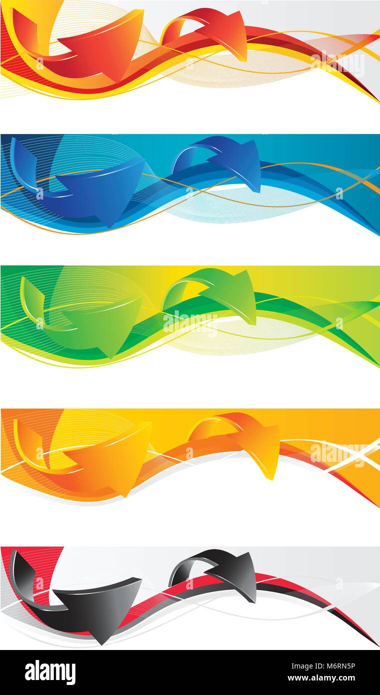 vector website headers, business success concept Stock Vector Image ...