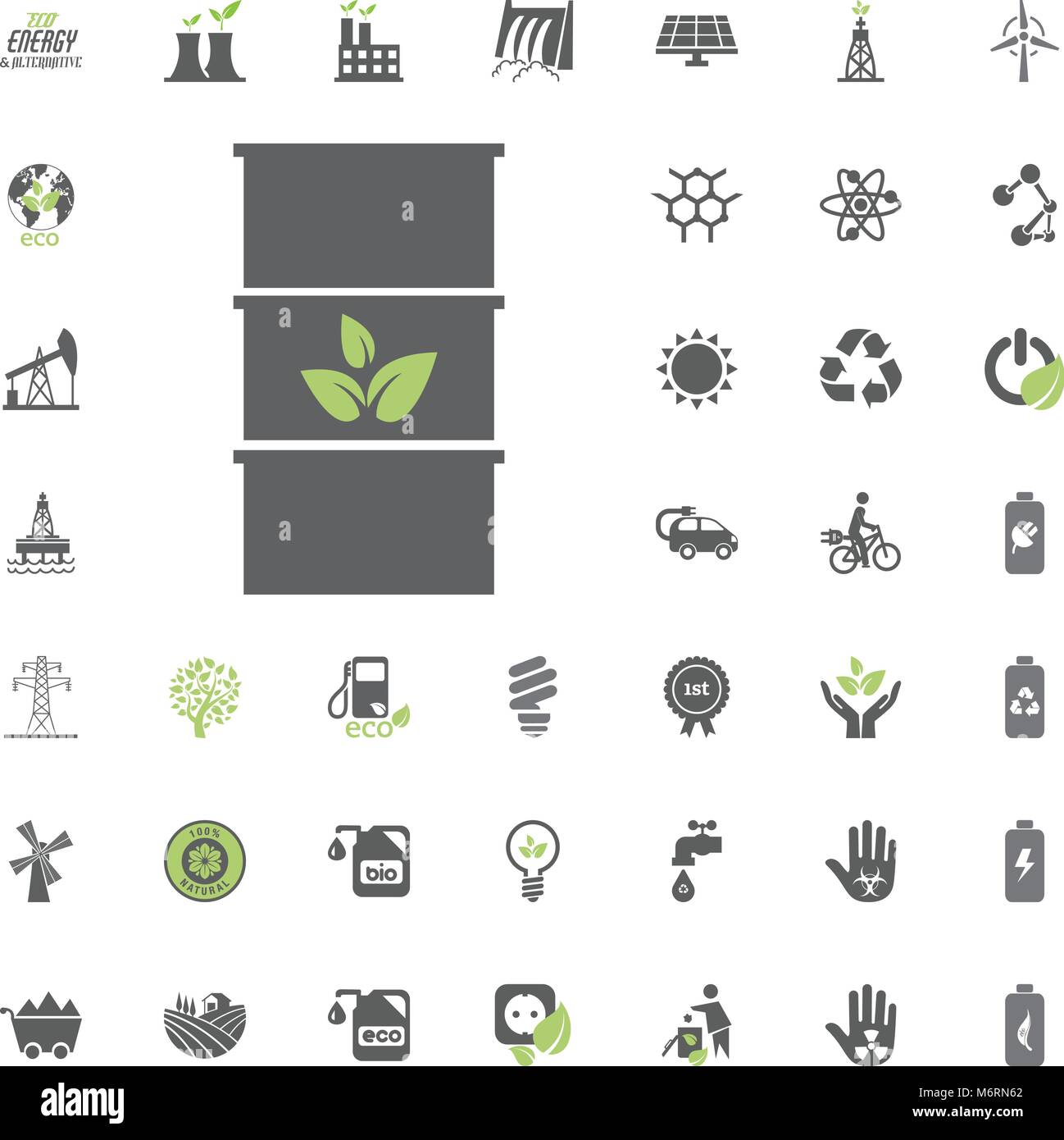 Barrel icon. Eco and Alternative Energy vector icon set. Energy source ...