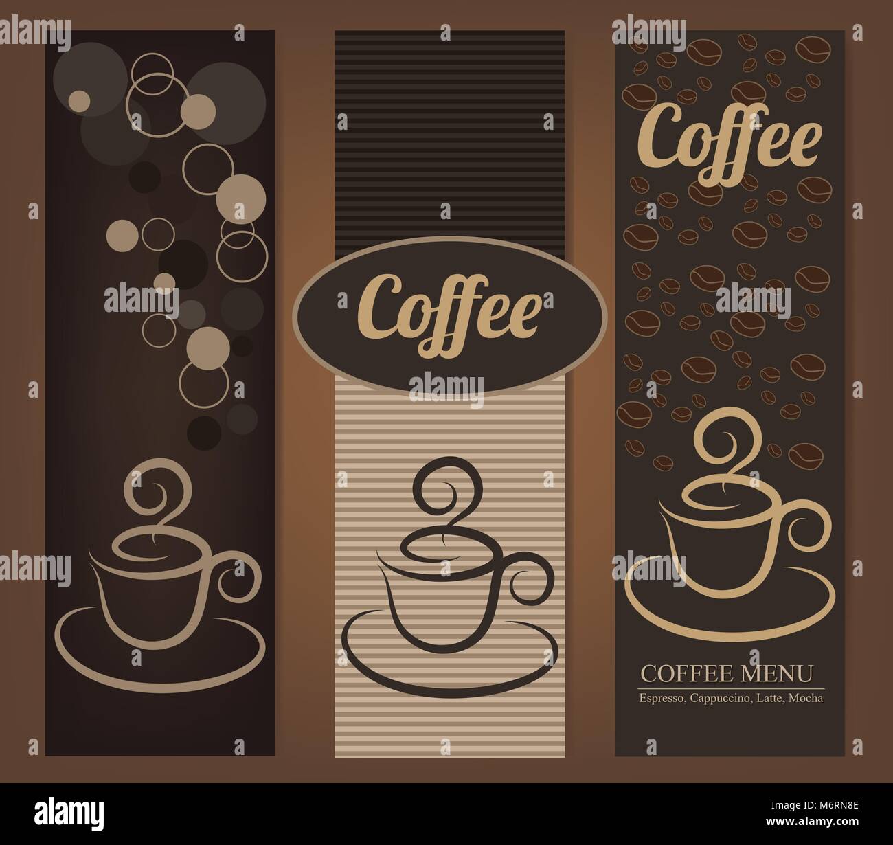 Decorative coffee cups Stock Vector Images - Alamy