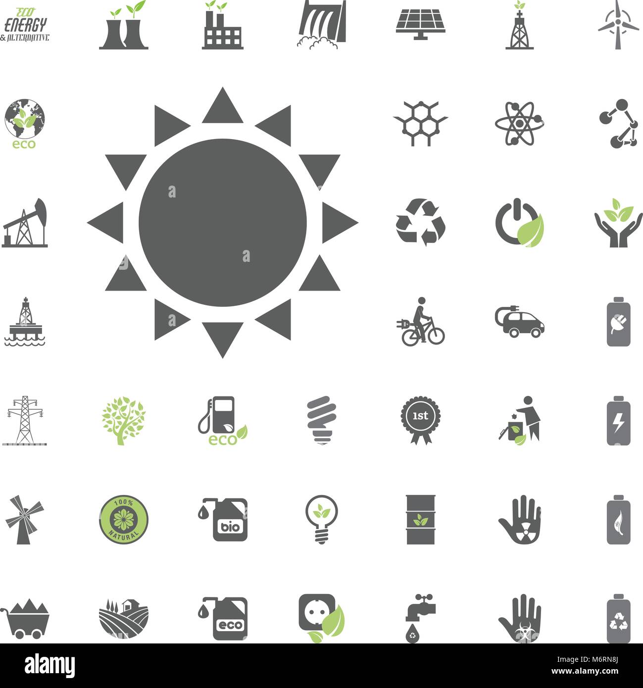 Sun energy vector vectors hi-res stock photography and images - Alamy