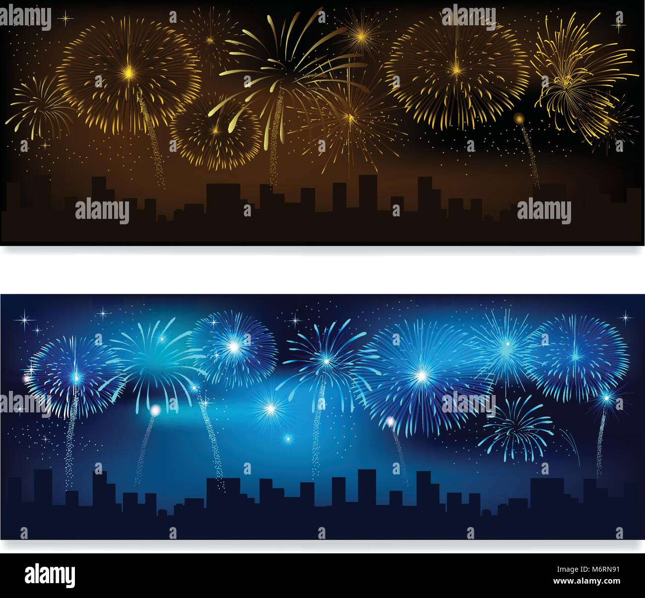 Website header or banner set with fireworks Stock Vector Image & Art ...