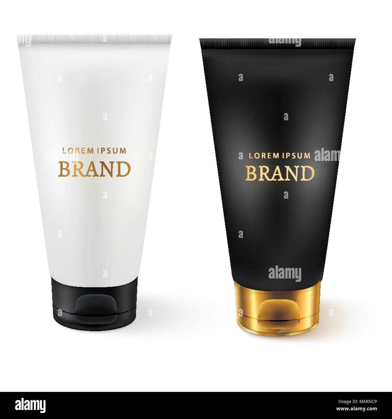 Cosmetic tubes in black Stock Vector Images - Alamy