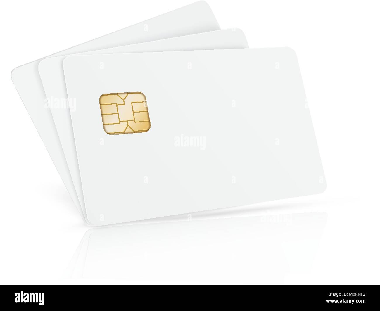 Realistic vector illustration of three blank chip cards Stock Vector ...