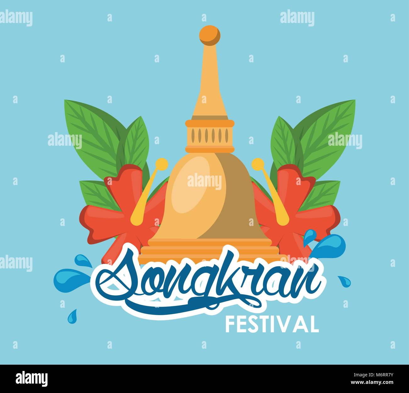 Songkran festival card vector illustration graphic design Stock Vector ...